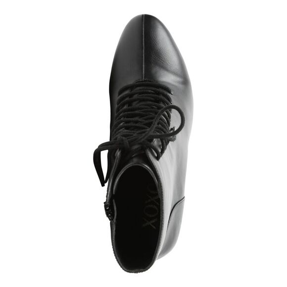 XOXO | Shoes | Nwt Xoxo Womens Black Side Zip Almond Toe Laceup Booties ...